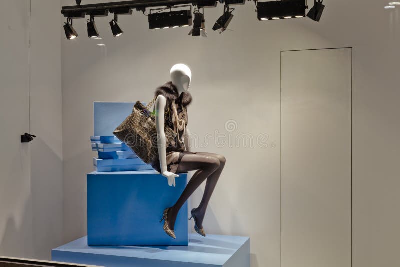 Mannequin in Fashion Showcase Stock Photo - Image of commercial, dummy ...