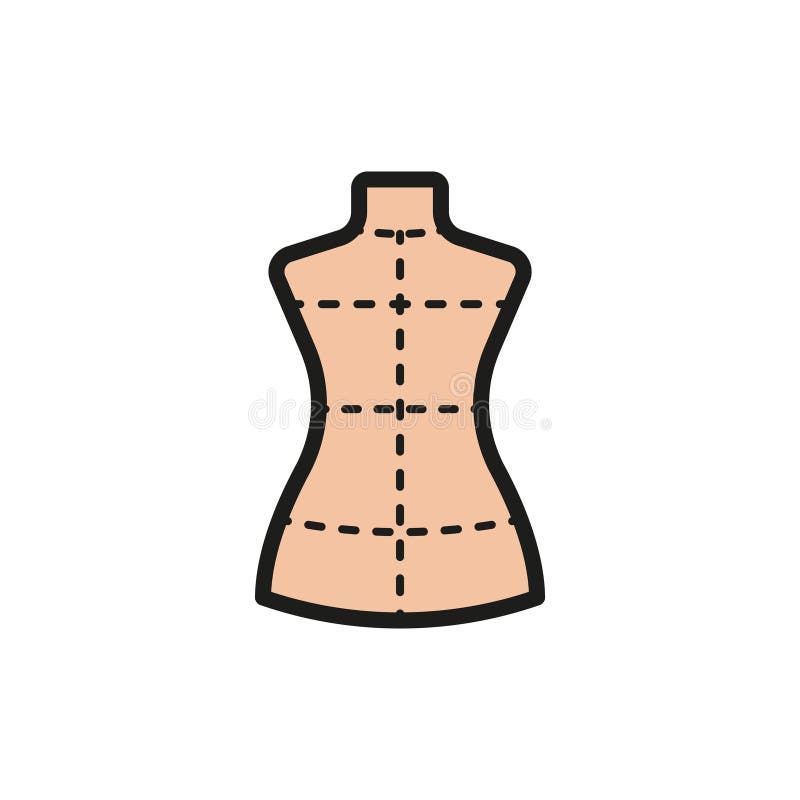 Mannequin Fashion Tailor Icon Vector Basic Design Stock Vector - Illustration of icon, style ...