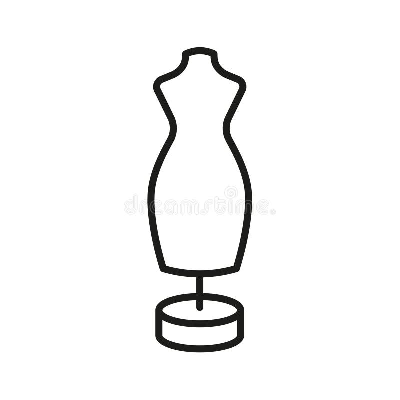 Mannequin Fashion Tailor Icon Vector Basic Design Stock Vector - Illustration of clothing ...