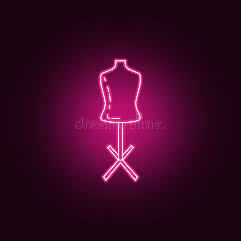 Mannequin for Tailoring Neon Icon. Elements of Measure Set Stock ...