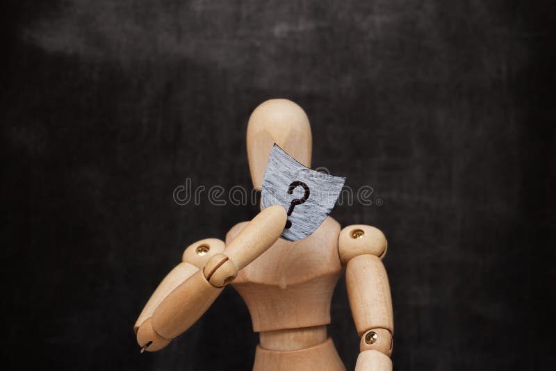 Mannequin Wearing Mask with Question Mark, Concept of Self ...