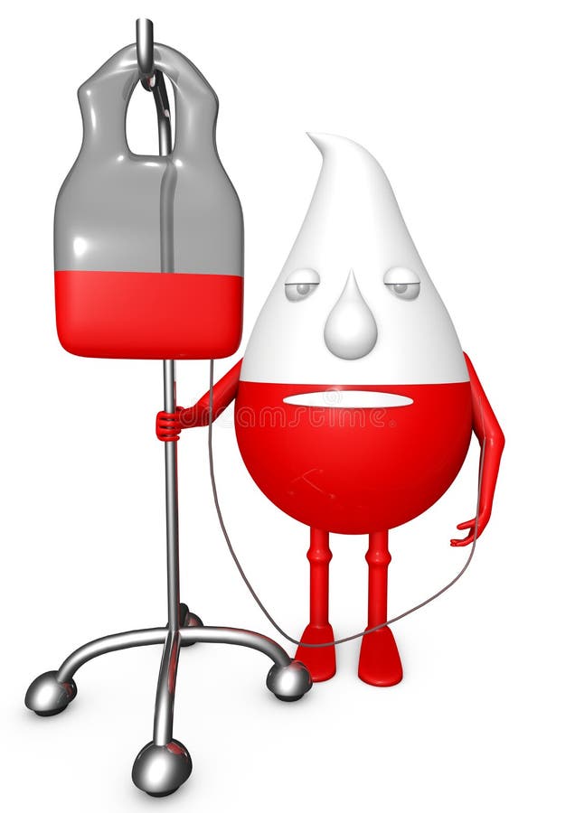 Personnage De Dessin Animé Sur La Transfusion Sanguine Illustration de ...
