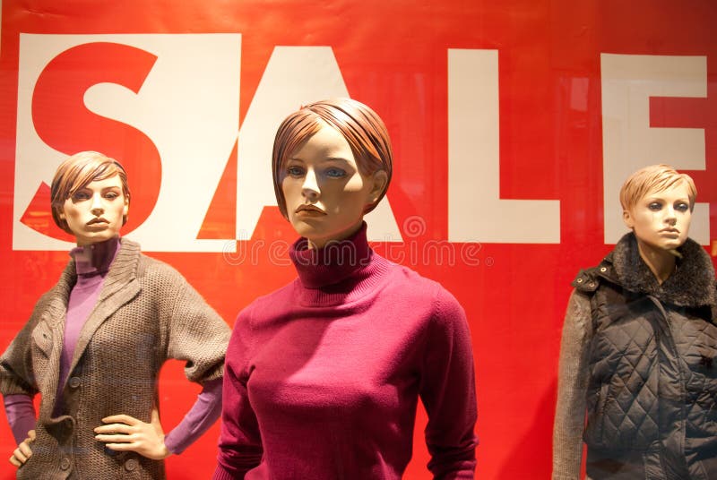 Mannequins in the mall stock image. Image of mall, commercial - 13139005