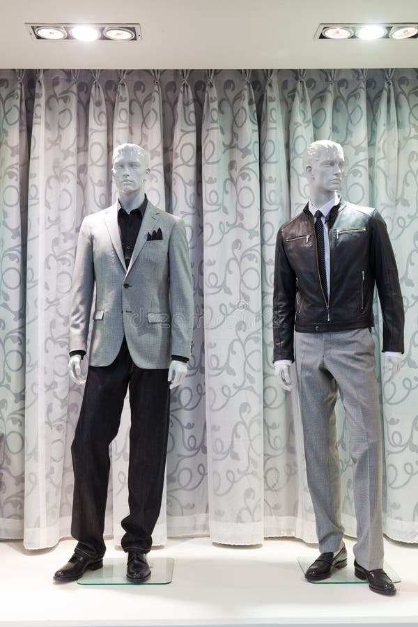 Mannequins in a Men Fashion Store Stock Image - Image of elegance ...