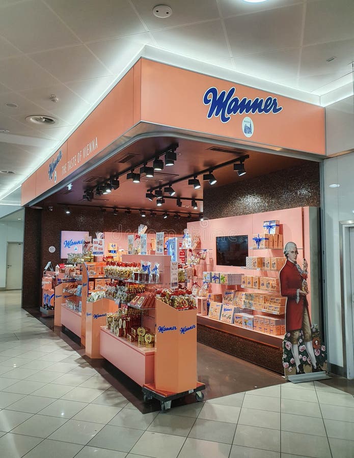 Manner shopfront in Vienna editorial photography. Image of brand ...