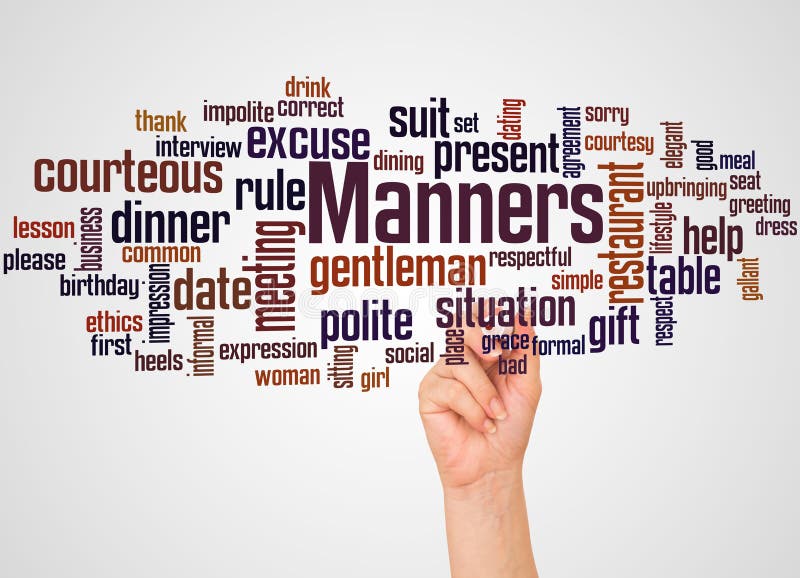 Manners word cloud stock vector. Illustration of effort - 279863121