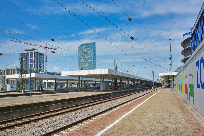 Mannheim, Germany - Tracks and Platforms of Mannheim Main Train Station ...