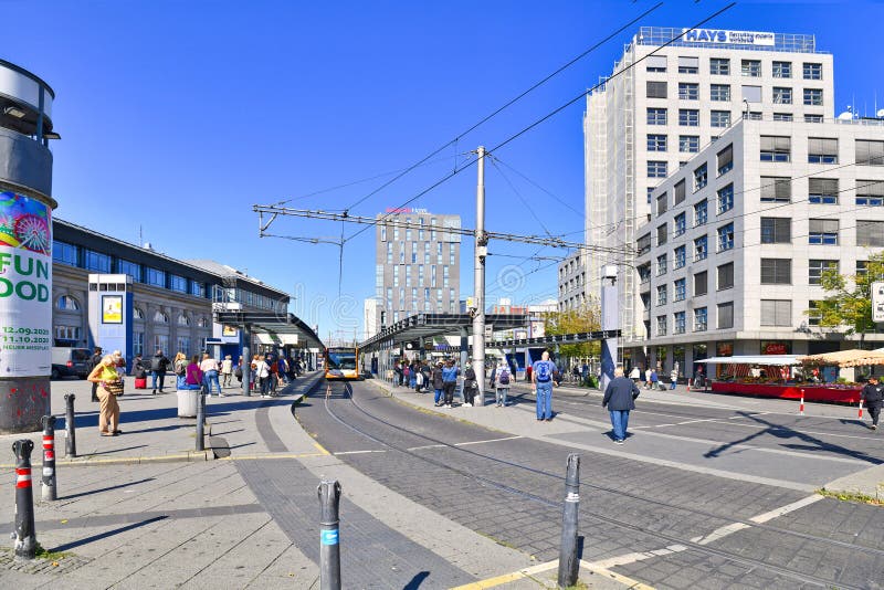 Mannheim, Germany - Tracks and Platforms of Mannheim Main Train Station ...