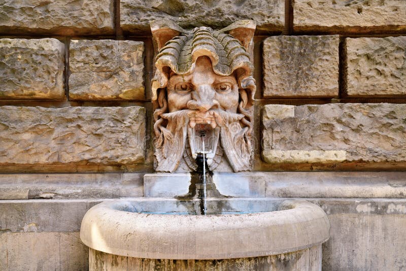 Mannheim, Germany - Water Spitting Gargoyle Head at Water Tour Called ...