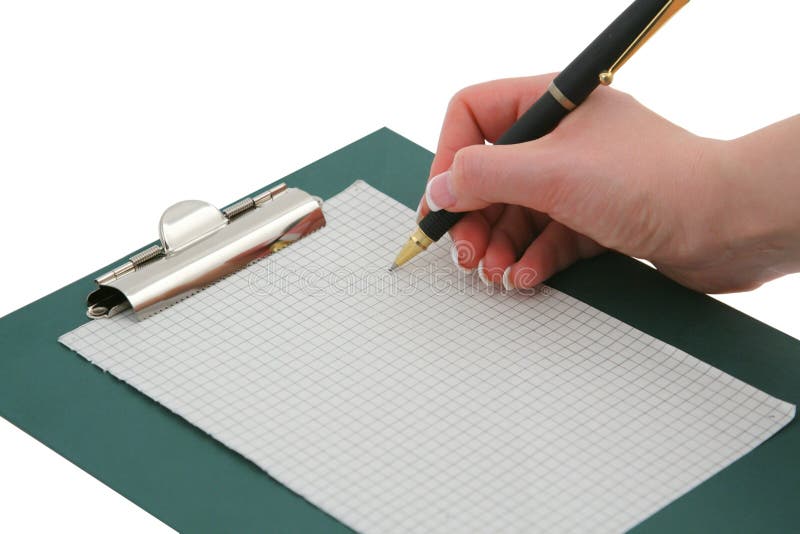 Mano Che Scrive Un'impronta Fotografia Stock - Immagine di stretta ...