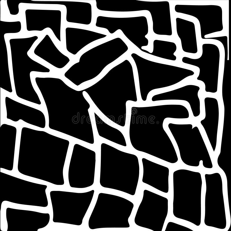 Mano Abstracta Blanco Y Negro Dibujada Stock de ilustración ...