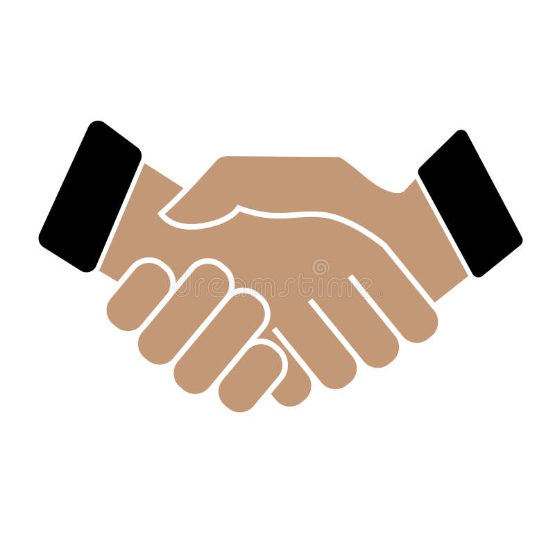 Mano Amiga Icono En El Fondo Blanco Ilustración del Vector ...