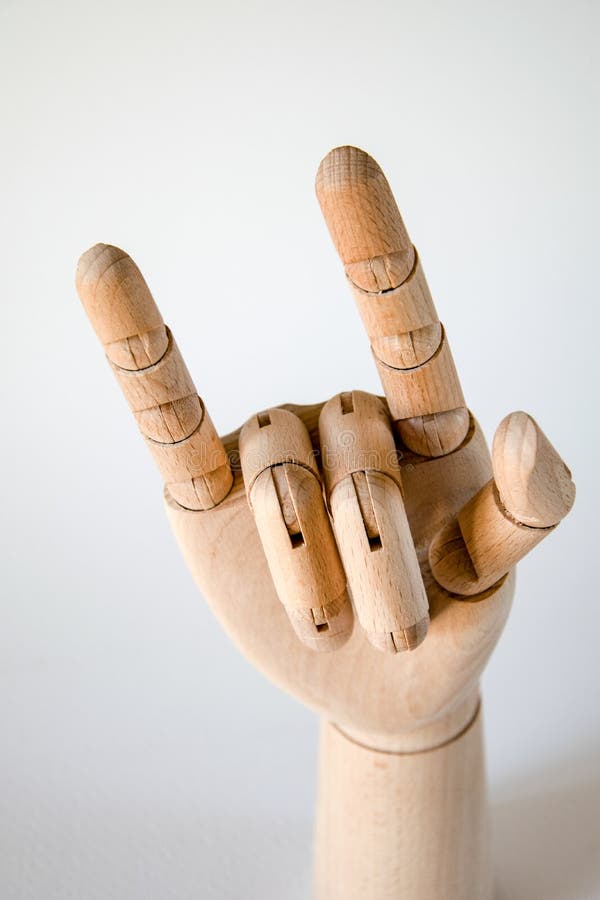 Mano Articulada Que Representa Cuernos Imagen de archivo - Imagen de ...