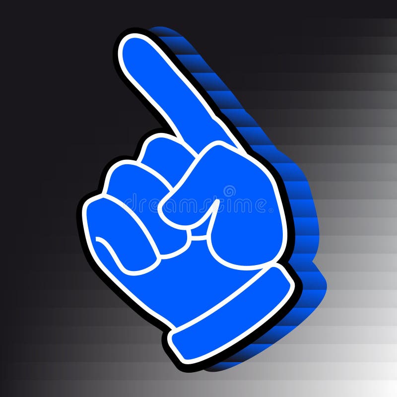 Símbolo azul de la mano stock de ilustración. Ilustración de figura ...