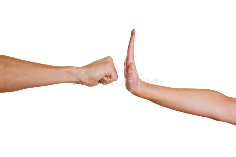 Mano Del Pugno E Mano Aperta Del Lato Opposto Immagine Stock - Immagine ...