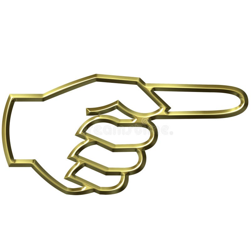 Mano che indica a destra illustrazione di stock. Illustrazione di ...