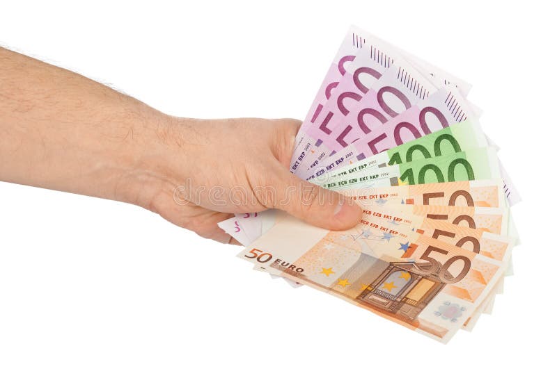 Mano con el dinero euro imagen de archivo. Imagen de financiero - 46004219
