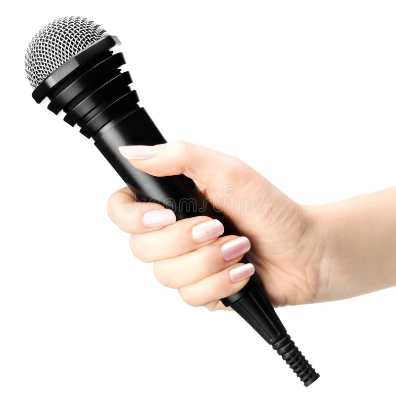 Mano con el micrófono imagen de archivo. Imagen de concierto - 38995113