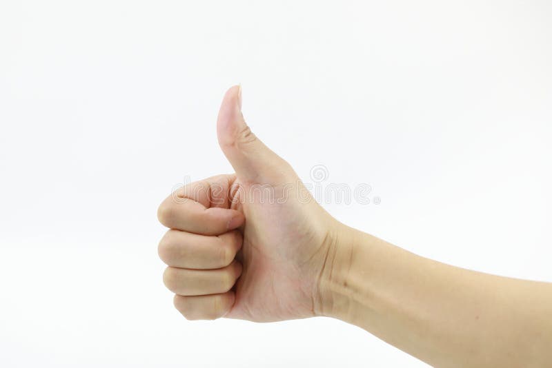 Mano con il pollice in su immagine stock. Immagine di bene - 113659469