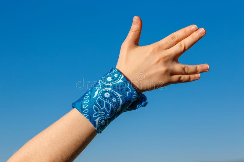 Gesto Di Mano Per Il Saluto O Il Saluto Di Vulcan Fotografia Stock ...