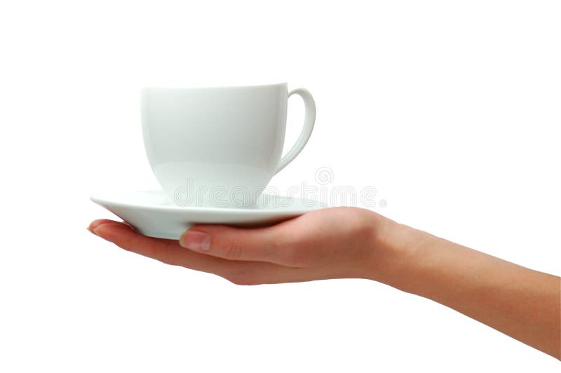 Mano con la taza de café imagen de archivo. Imagen de lata - 11579323