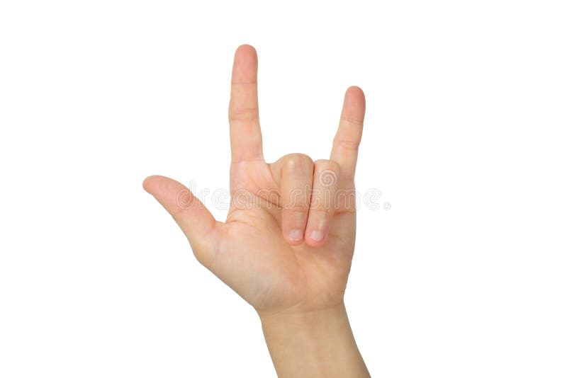 Mano con ti amo il segno fotografia stock. Immagine di braccio - 77388078