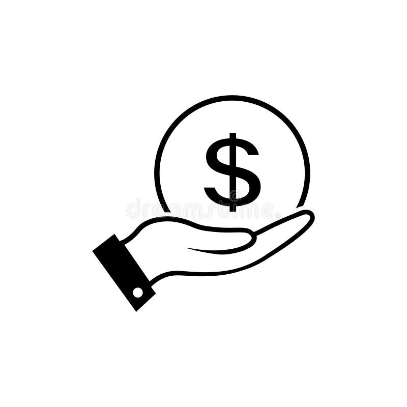 Mano Con Un Icono De Moneda Símbolo De Dinero En La Mano Ilustración ... Mano Con Un Icono De Moneda Símbolo De Dinero En La Mano Ilustración ...