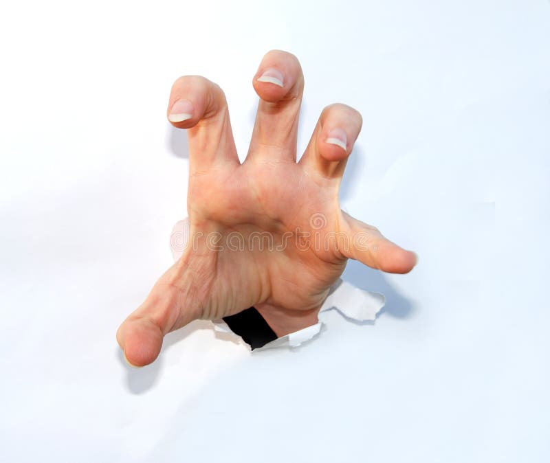 Mano de la garra imagen de archivo. Imagen de agujero - 7691943