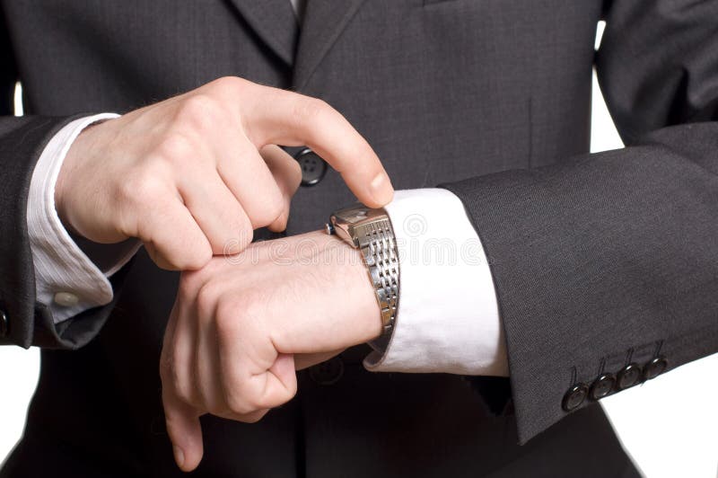 Mano De Los Hombres Con Un Reloj. Imagen de archivo - Imagen de reloj ...