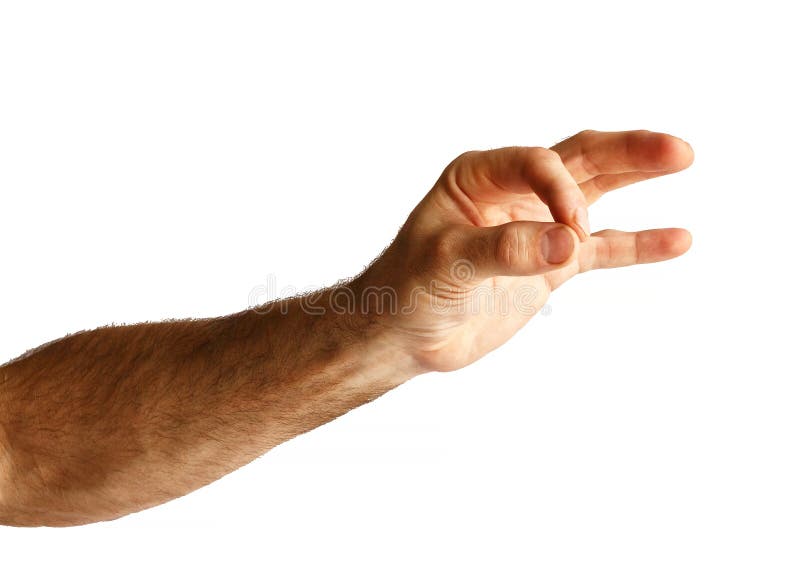 Mano Cerrada De Un Hombre Con Palma Abierta Foto de archivo - Imagen de ...