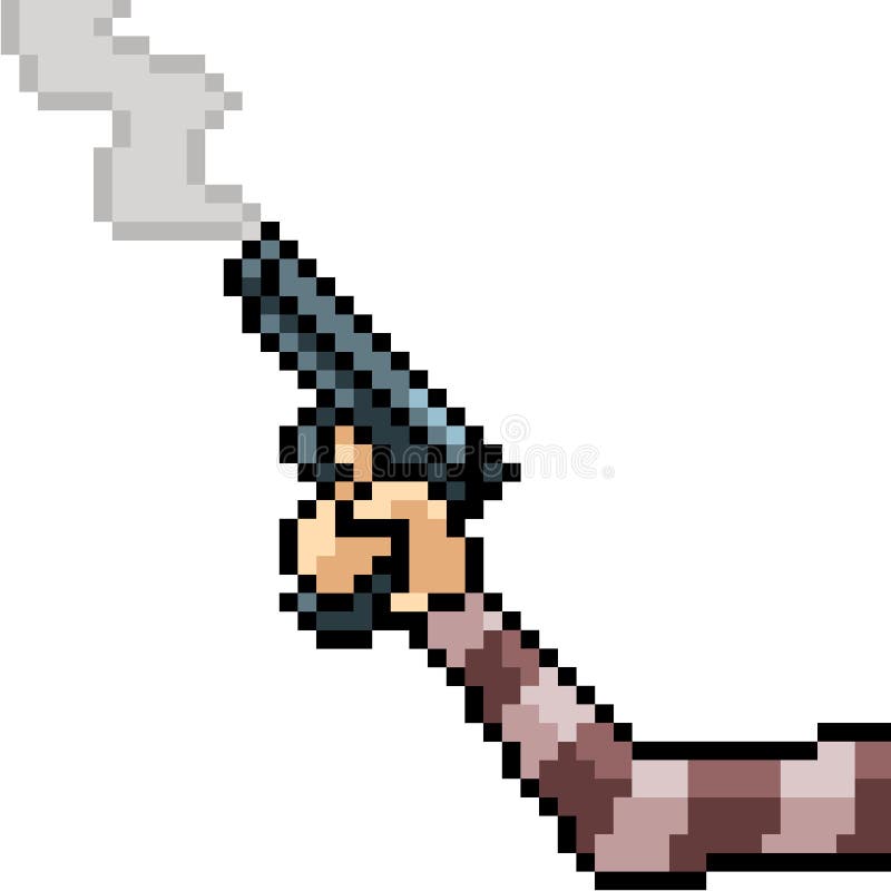 Mano Del Asesino Del Arte Del Pixel Del Vector Ilustración del Vector ...