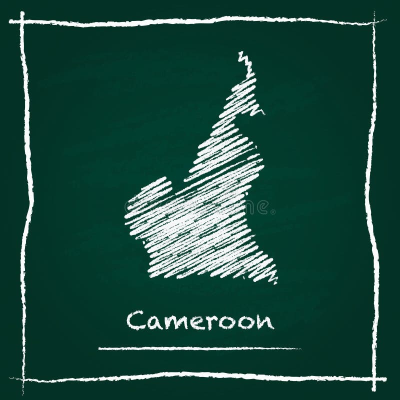 Mapa Del Camerún Esquema Stock De Ilustración Ilustración De Silueta