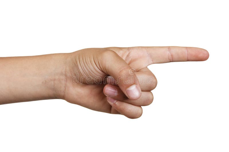 Mano che indica la destra immagine stock. Immagine di indicatore - 13607873