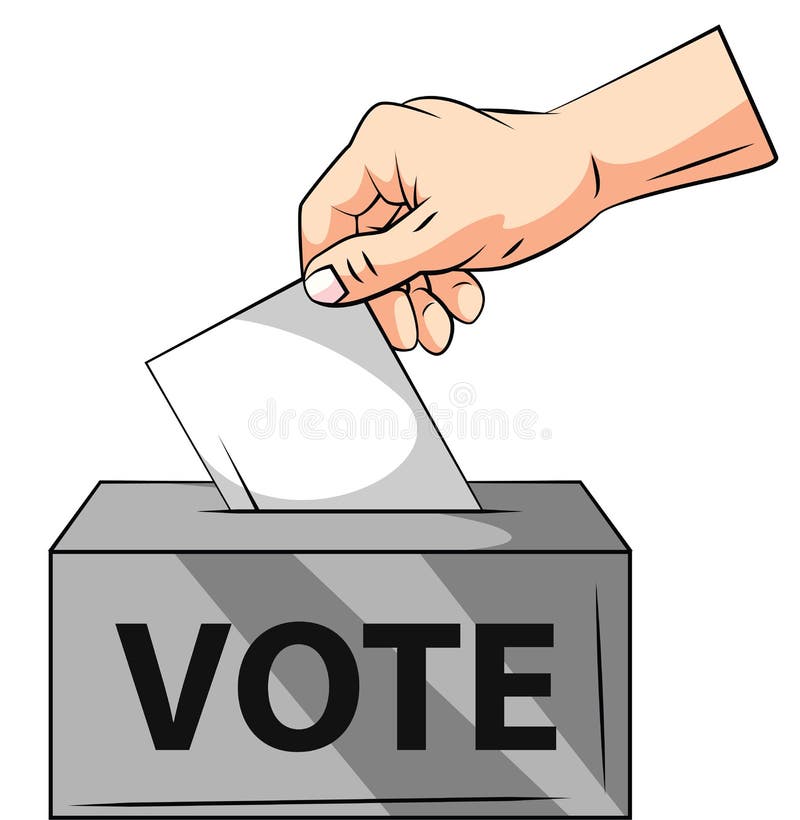 Mano del voto ilustración del vector. Ilustración de blanco - 47880346