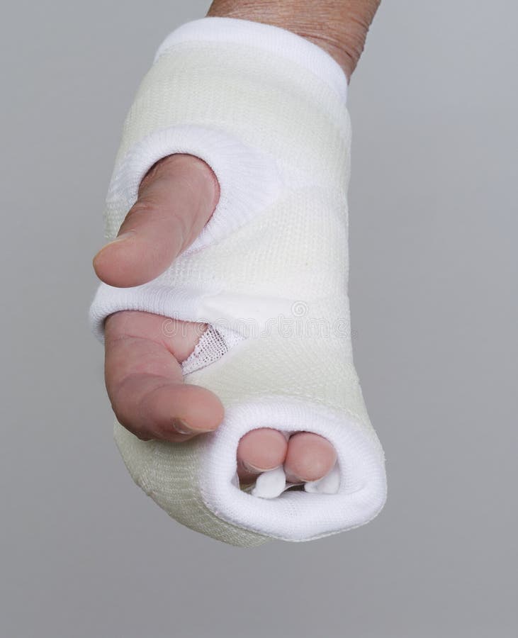 Mano Destra Nel Getto Di Bianco Fotografia Stock - Immagine di palma ...