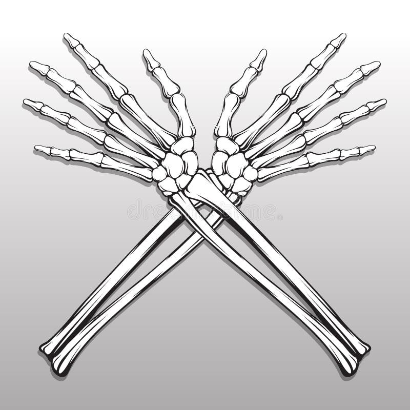 Mano di scheletro astratta illustrazione di stock. Illustrazione di ...