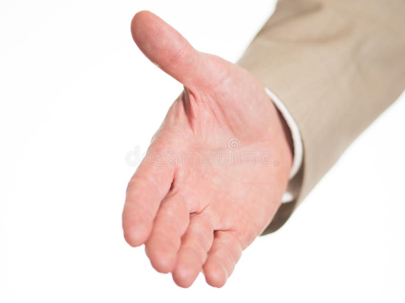 Mano Extendida a Dar La Bienvenida Foto de archivo - Imagen de abierto ...