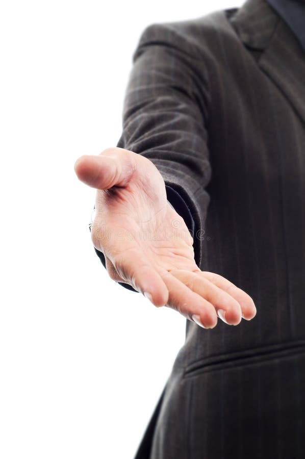 Mano Extendida Del Hombre a Sacudir Foto de archivo - Imagen de persona ...