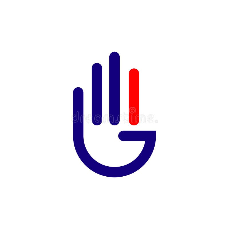 Mano Logo Vector Template Design Illustration Illustrazione Vettoriale ...