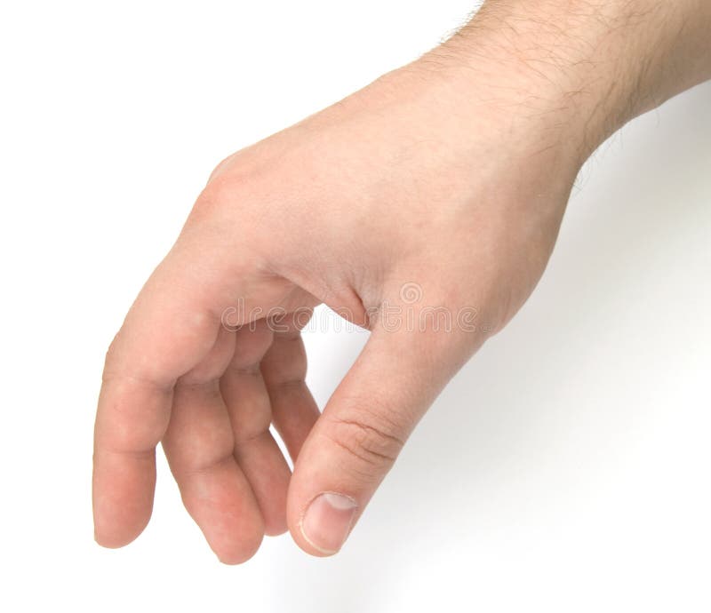 Mano Masculina Que Toca Algo Foto de archivo - Imagen de tenencia ...