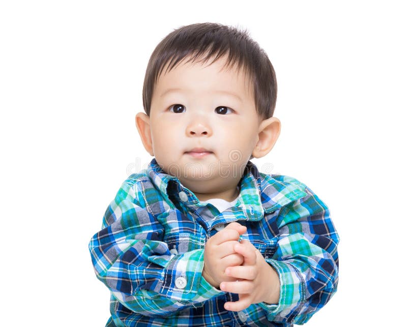 Mano Que Aplaude Del Bebé De Asia Foto de archivo - Imagen de sonrisa ...