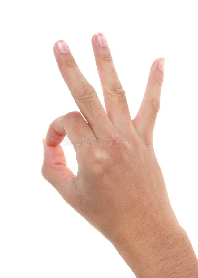 Mano Que Forma La Muestra UNO-ACEPTABLE Foto de archivo - Imagen de ...