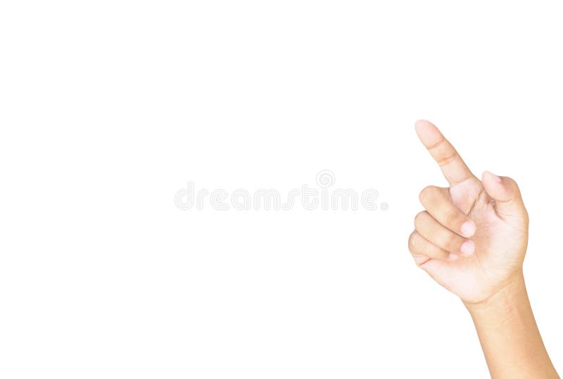 Mano Que Simula Presionando Un Botón Foto de archivo - Imagen de ...