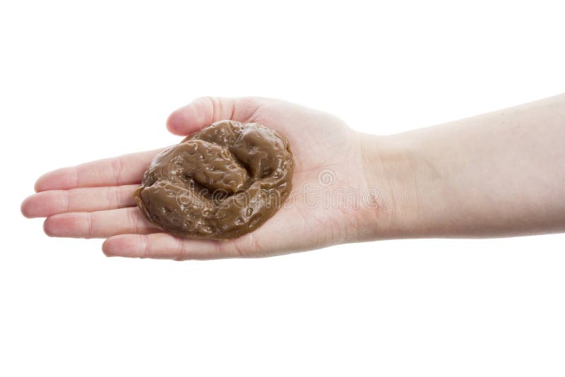 Mano Que Sostiene El Excremento Falso Foto de archivo - Imagen de ...