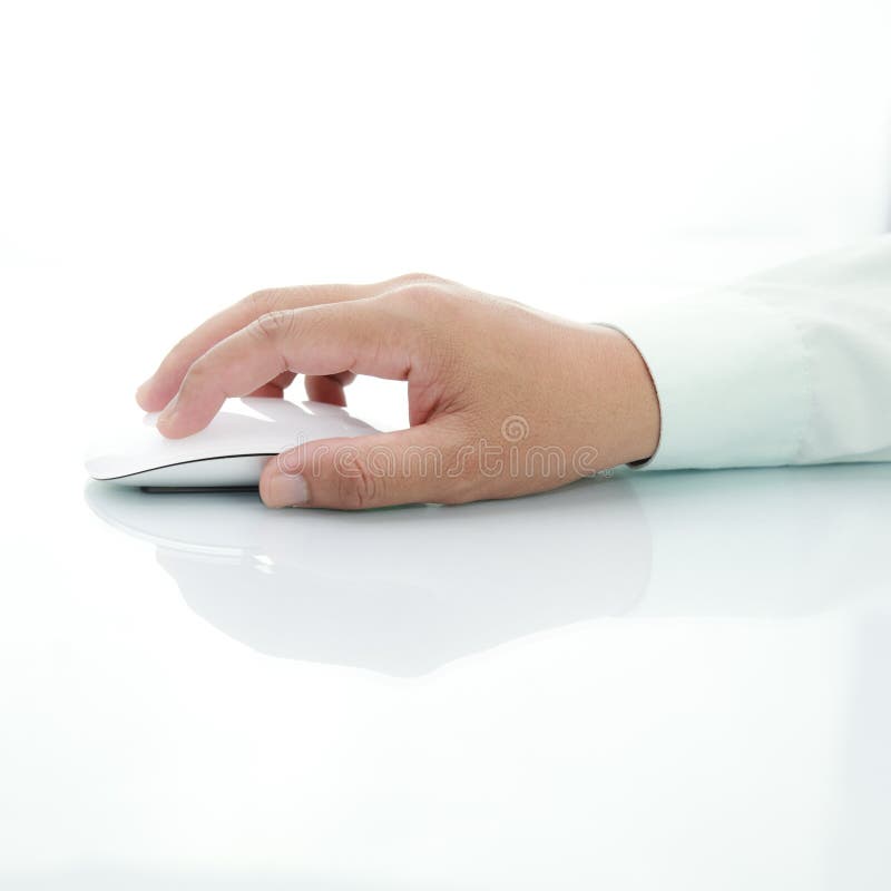 Mano usando ratón foto de archivo. Imagen de dispositivo - 29058778