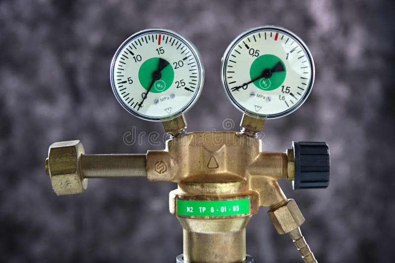 Gauge with Isolating Valve stock image. Image of airconditioning - 142793