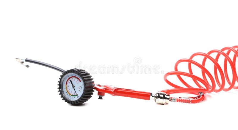 Manometer for Car Tyre Pressure Setting. Stock Image - Image of dirty ...