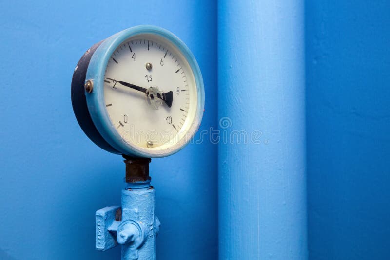 Manometer of Center Plumbing System with Indicator of Pressure on the ...