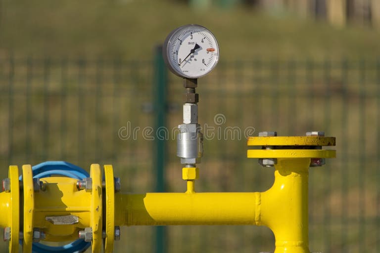 Manometer on gas pipe stock image. Image of meter, natural - 53479865