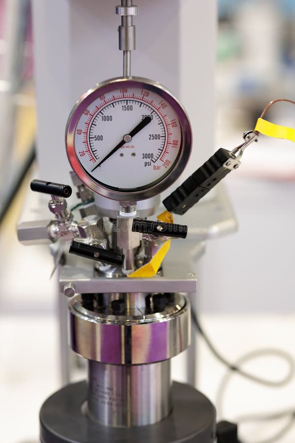 Manometer and High Pressure Processing Equipment Stock Image - Image of ...